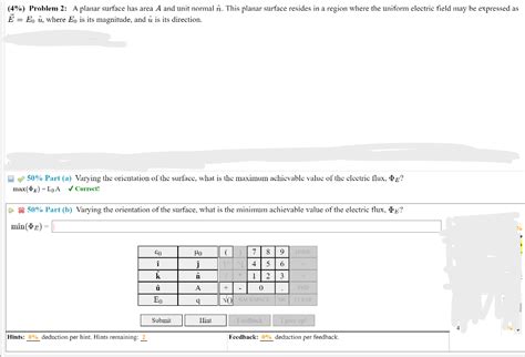 solved 4 problem 2 a planar surface has area a and unit