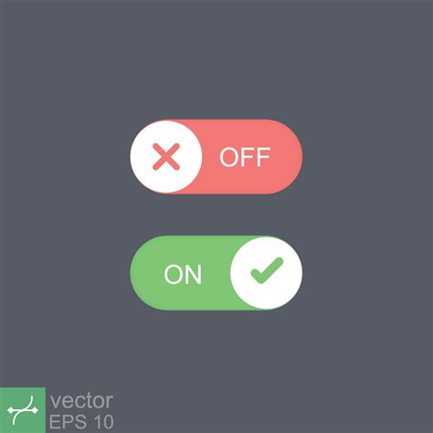 On And Off Switch Flat Style Dark And Light Mode Switcher For Phone