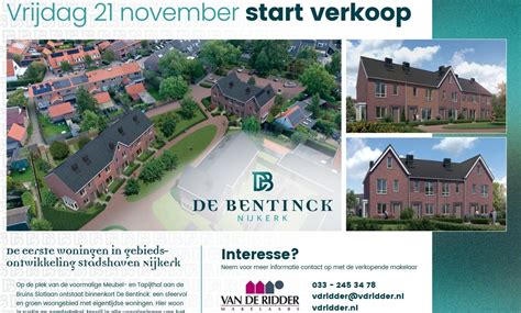 Verkoop Woningen De Bentinck In Nijkerk Van Start Het Laatste Nieuws