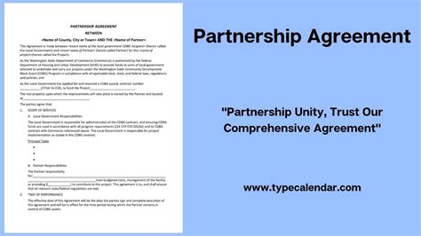 Partnership Agreement Template Australia