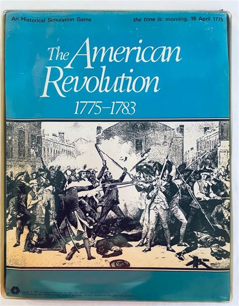 The American Revolution 1775 1783 1972 Board Game Board Game Guys