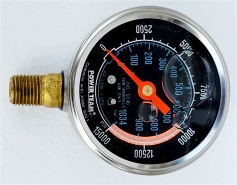 Power Team Pn9040 1000 Bar Pressure Gauge 0 To 1600 Bar0 To 20000