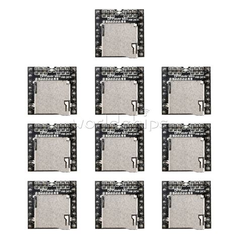 10pcs Tf Card U Disk Mini Mp3 Decoder Player Wmv Audio Voice Module Dfplayer New Ebay