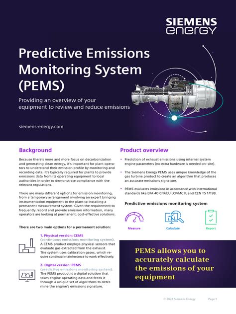 Pems Predictive Emissions Monitoring System Flyer Pdf Original File Pdf