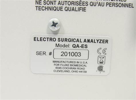 Fluke Biomedical Qa Es2 Qa EsⅡ Electrosurgery Analyzer