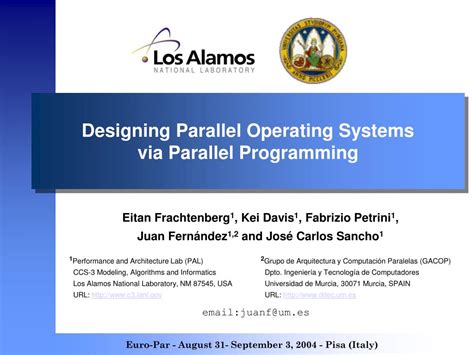 Ppt Designing Parallel Operating Systems Via Parallel Programming Powerpoint Presentation Id