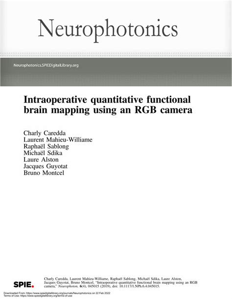 pdf intraoperative quantitative functional brain mapping using
