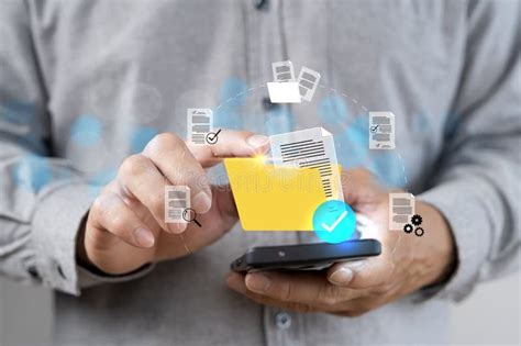 Document Management System Concept Software System For Managing Documents Information Stock