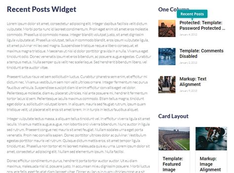 Recent Posts Theme4Press