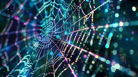 Big Data Network Connecting Glowing Nodes In Cyberspace Stock Video