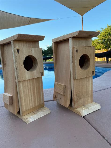 Cedar Owl Nesting Box Pair In 2024 Bird Houses Owl Nesting Nesting