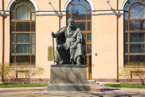 Bronze Statue Of Ivan Turgenev A Monument To A Renowned Russian Writer