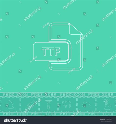 Ttf Extension Text File Type White Stock Vector Royalty Free 332225429 Shutterstock