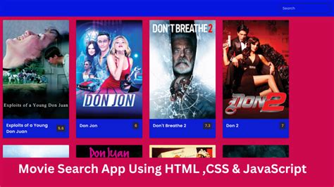 Movie Website Using HTML CSS And JavaScript