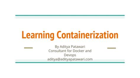 Introduction To Docker Learning Containerization Xp Conference 2016 Pdf Operating Systems