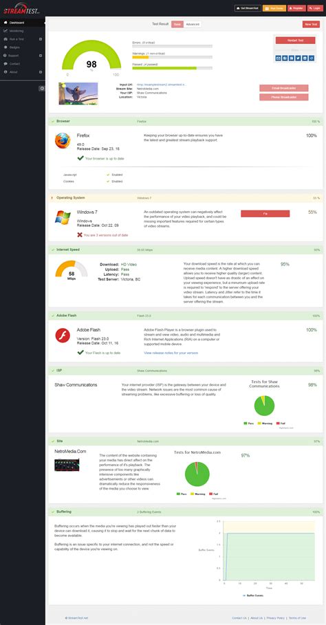 StreamTest Free Audio Video Streaming Diagnostic Tools
