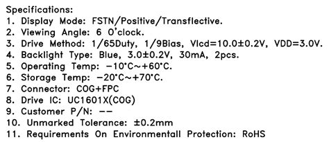 128x64 Graphic Monochrome LCD Display