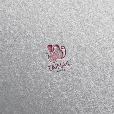 작업사례 캐릭형 뷰티 네일아트 네일샵 로고디자인 무드온디자인