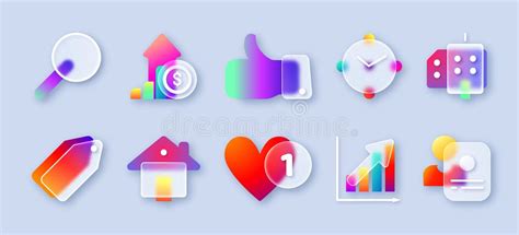 Glass Ui Buttons Stock Illustrations 453 Glass Ui Buttons Stock