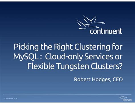 Picking The Right Clustering For Mysql Cloud Only Services Or