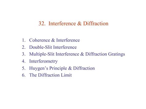 PPT 32 Interference Diffraction PowerPoint Presentation Free Download ID 766567
