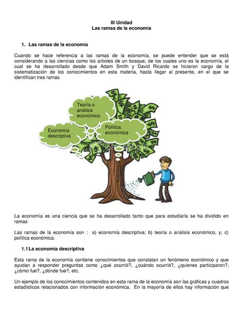 31 Las Ramas De La Economía Iii Unidad Las Ramas De La Economía Las