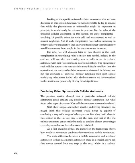 Emulating Other Systems With Cellular Automata A New Kind Of Science Online By Stephen