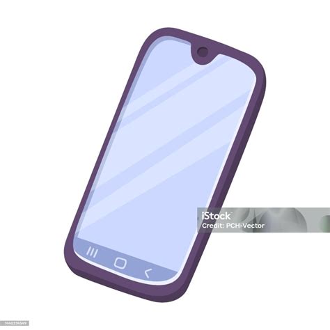 Modernes Smartphone Handy Cartoonillustration Handymodell Mit Antenne