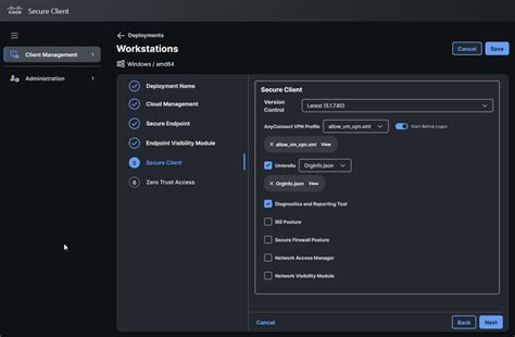 Solved Secure Client Cloud Management Deployments Not Saving Cisco