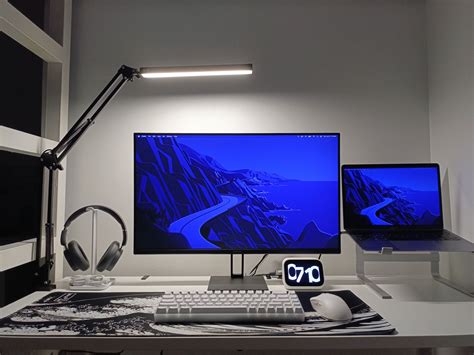 Minimalist Computer Setup Black And White Theme