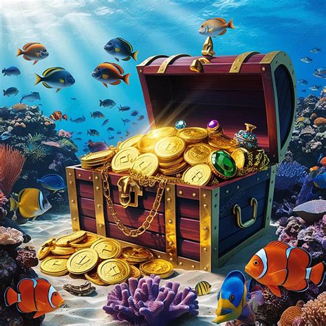 Golden Chest Sea Vibes And Aquatic Beauty Background Quot Golden