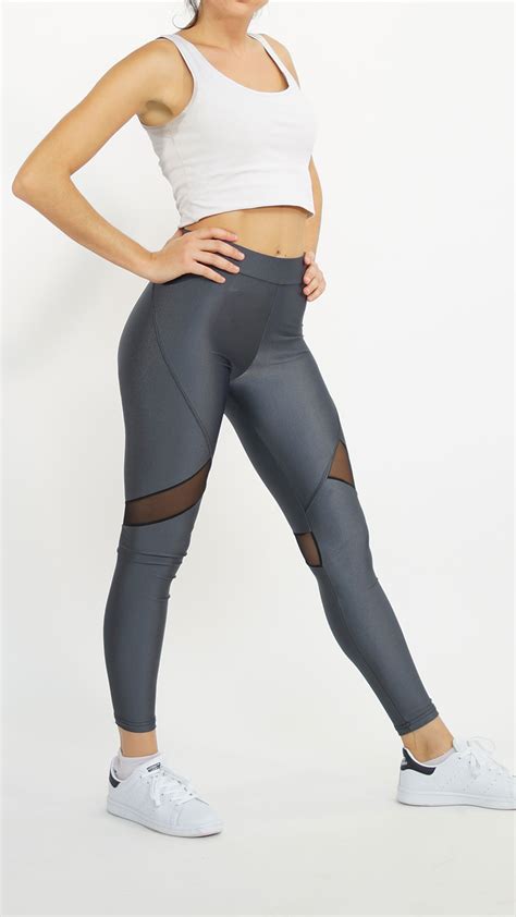 Metallic Silver Leggings with Transparency by Lucky Jojo - Lucky Jojo