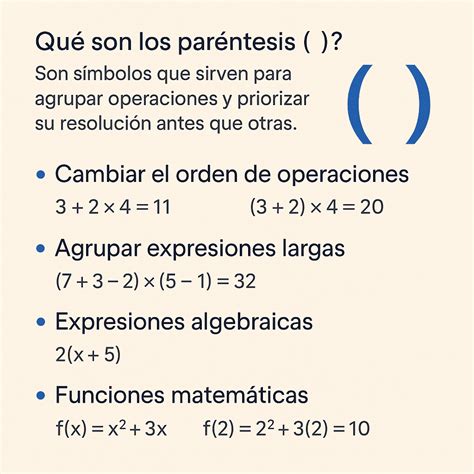 🧮 El Uso Del Paréntesis En Matemáticas Concepto Reglas Y Ejemplos