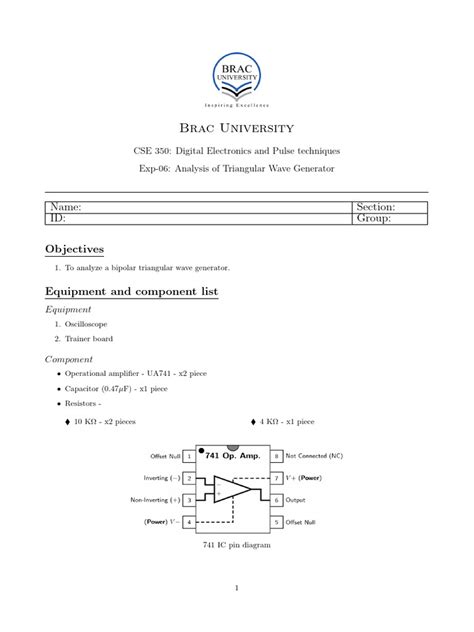 Triangular Wave Generator Analysis Pdf Operational Amplifier Electricity