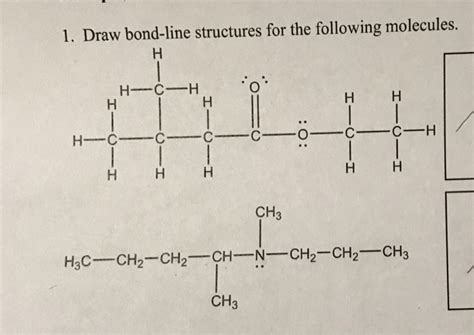 Solved 1 Draw Bond Line Structures For The Following