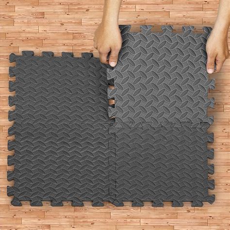 Yes4all 12 Sq Ft Interlocking Exercise Foam Mats For Gym Equipment Grey Buy Now With Express