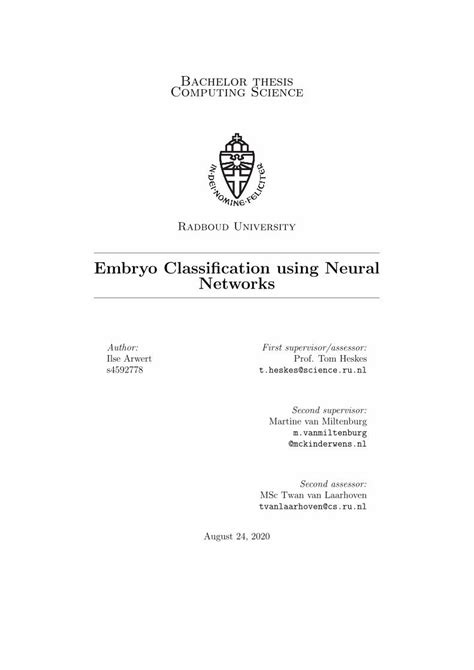 Pdf Embryo Classi Cation Using Neural Networks Dokumen Tips