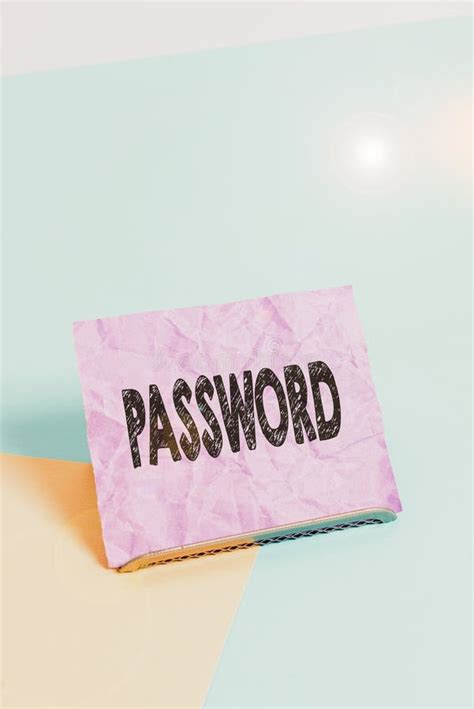 Handwriting Text Password Concept Meaning Secret Word Phrase Must Used Gain Admission To Place