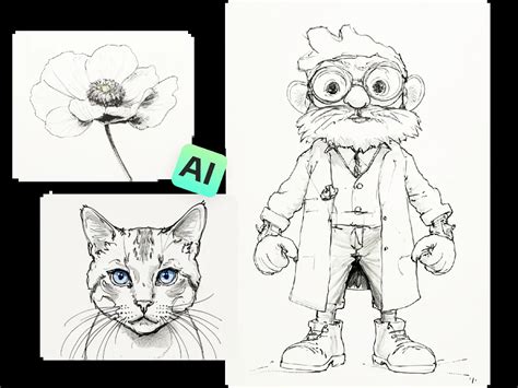 무료 Ai 라인 아트 생성기 텍스트 및 사진을 라인 아트로 변환 Ai Ease