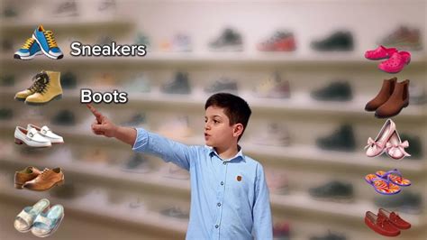 آموزش زبان انگلیسی برای کودکان انواع کفش در انگلیسی آریا رحیمی کودک