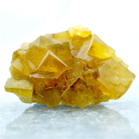 Yellow Fluorite Cluster Mineral Specimen Crystalbarista