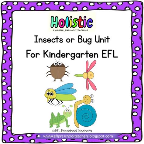 Insects Or Bug Theme For Kindergarten Ell Tpt