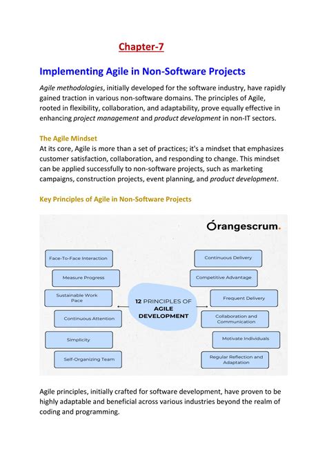 Implementing Agile In Non Software Projectspdf
