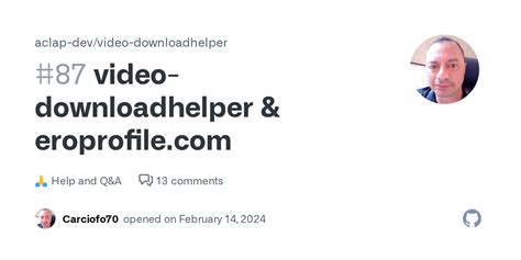 Video Downloadhelper And · Aclap Dev Video Downloadhelper · Discussion 87 · Github