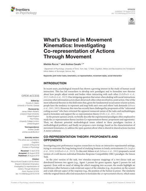 Pdf Whats Shared In Movement Kinematics Investigating Co