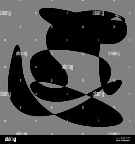 Random Curvy Squiggle Freehand Abstract Shape Squiggle Wriggle