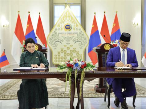 Монгол Индонезийн Гадаад харилцааны яамд харилцан ойлголцлын санамж бичигт гарын үсэг зурлаа