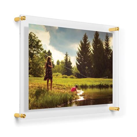 Acrylic Double Panel Floating Frames Floating Picture Frames Frames On Wall Gold Picture Frames