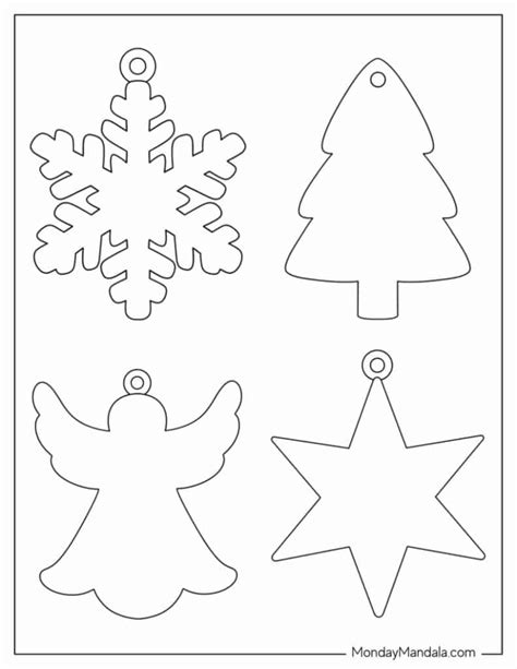 Christmas Tree Ornament Templates Template Samples