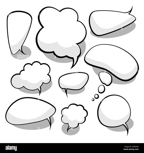 Speech And Thought Bubbles Stock Vector Image And Art Alamy